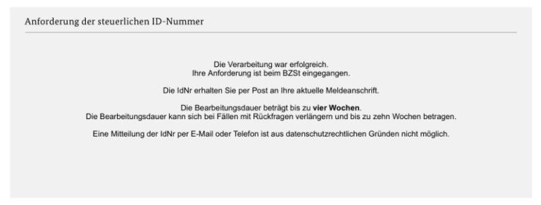 Tax identification number in Germany (IdNr vs. Steuer-ID)